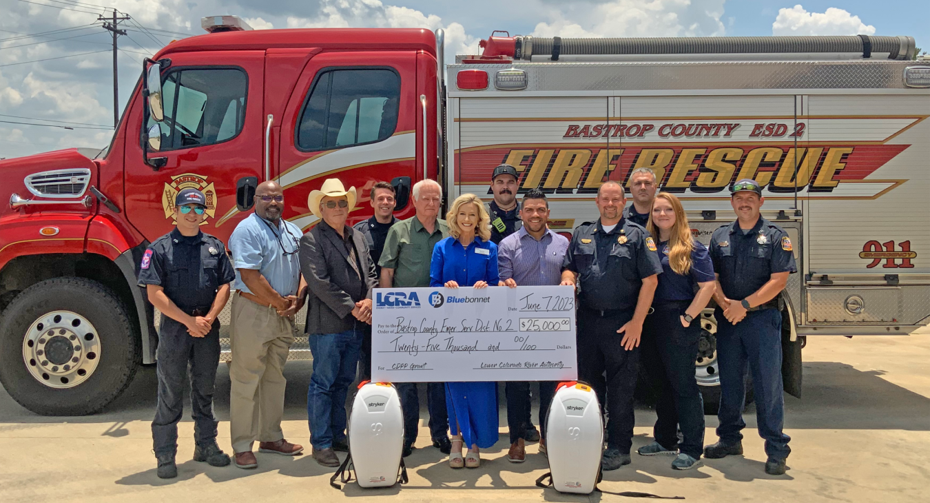 Bluebonnet, LCRA give $25,000 to Bastrop County first responders ...
